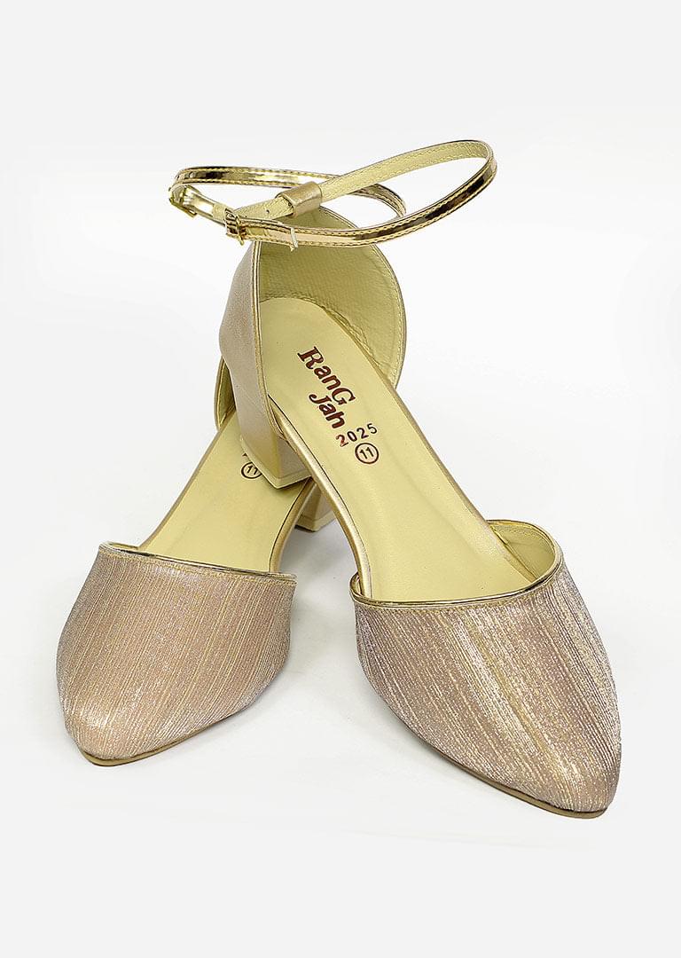 Golden Color Back Close Shoe-RS10 – Rang Jah